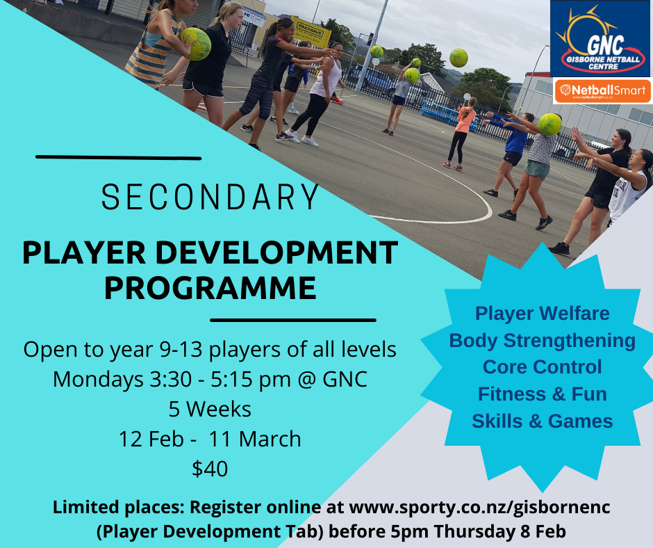 Gisborne Netball Centre - Secondary Player Dev Programme