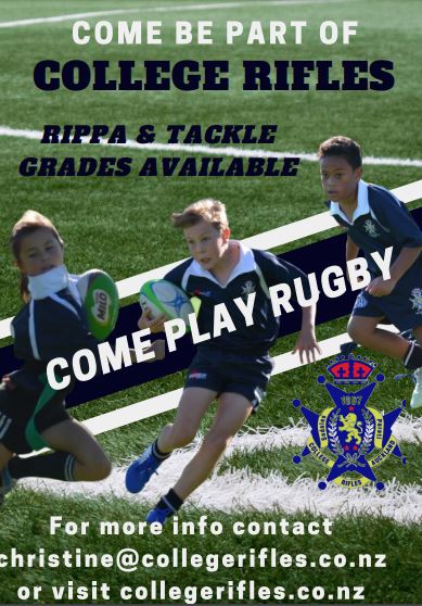 Come play JUNIOR RUGBY at College Rifles