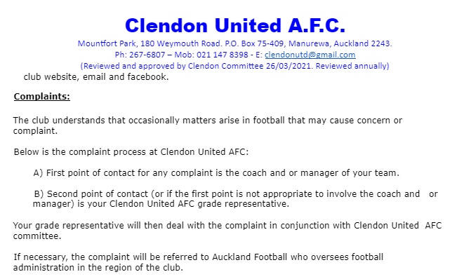 Clendon United AFC - Clendon United